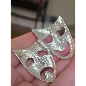 Jewelry | Theater Brooch Mask Comedy And Tragedy Drama Silvertone ...